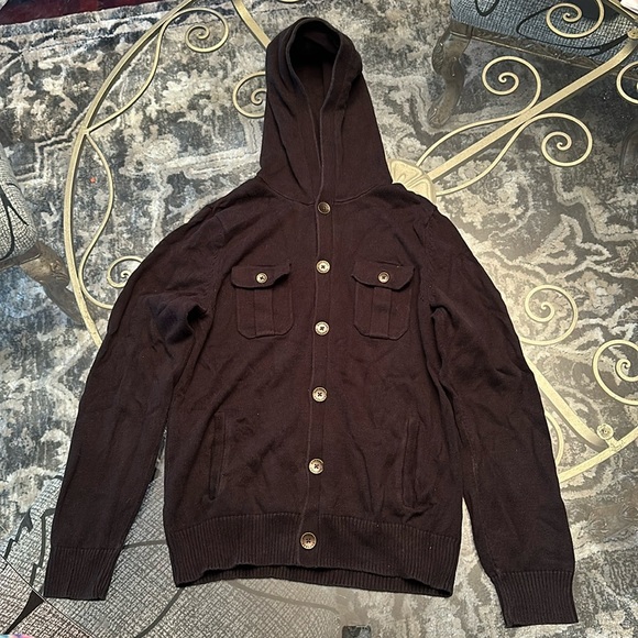 Express | Jackets & Coats | Black Express Button Up Hoodie | Poshmark